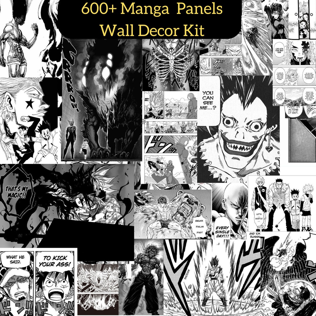 600 Anime Manga Panels Wall Kit Anime Manga Panels Manga Poster Manga ...