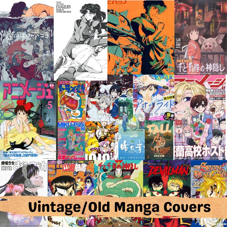 200 Anime Manga Cover Collage Kit Anime Manga Covers Manga Poster ...