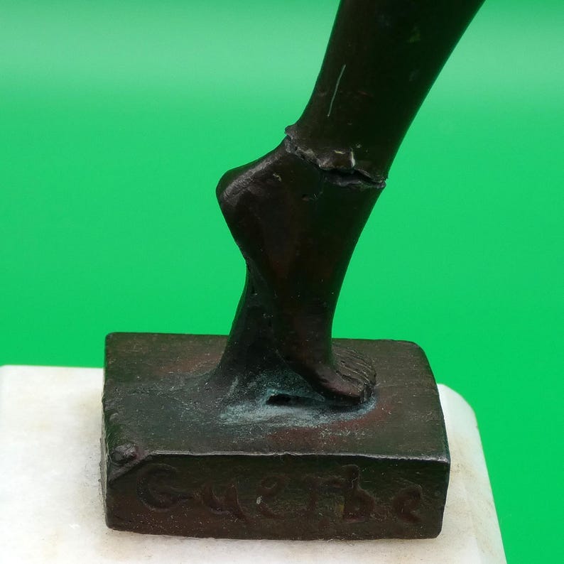 Vintage Art Deco Bronze Warrior Sculpture "jericho" by Raymonde Guerbe ...