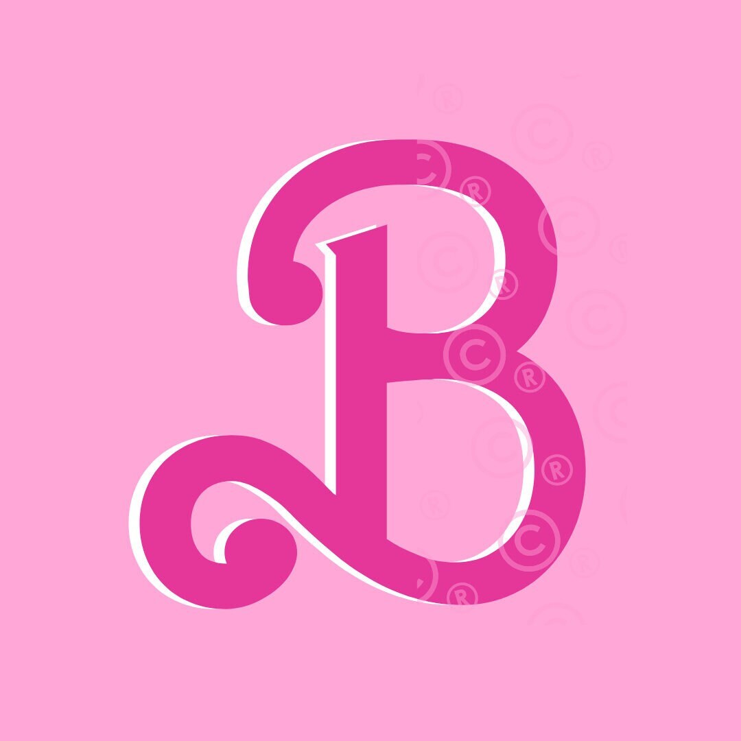 Letra B Pink Doll PNG & SVG Digital - Etsy México