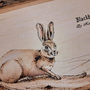 Original Hand Crafted Rabbit Wood Engraving (pyrography) Illustration ...