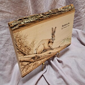 Original Hand Crafted Rabbit Wood Engraving (pyrography) Illustration ...