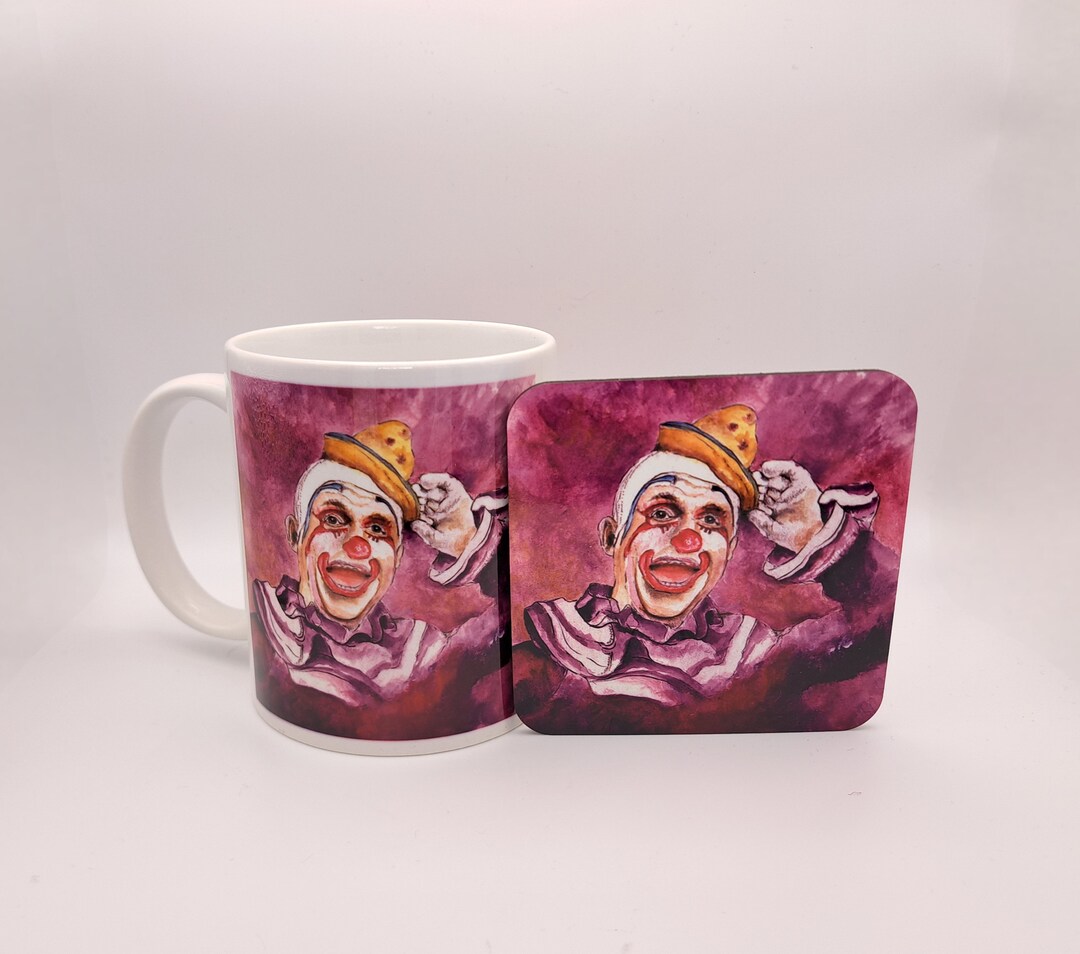A Circus Clown Mug Set From My Original Watercolour Painting, Based on ...