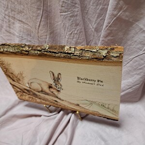 Original Hand Crafted Rabbit Wood Engraving (pyrography) Illustration ...