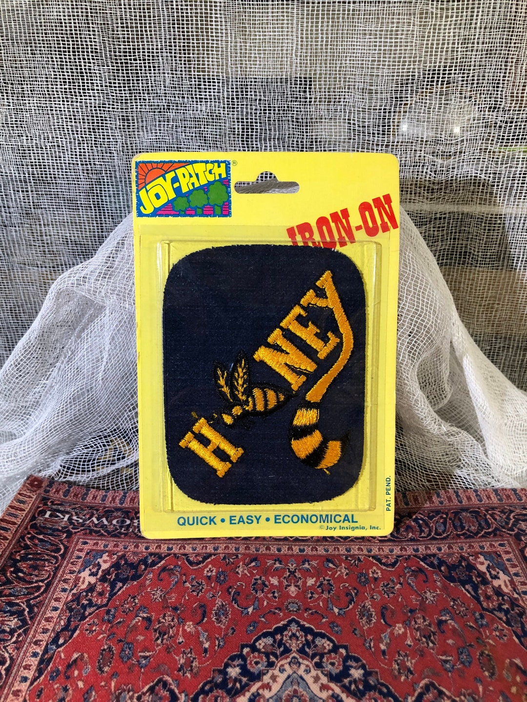 Vintage 1970s JOY-PATCH Iron-on Honey Embroidered Denim Jeans Patch. - Etsy
