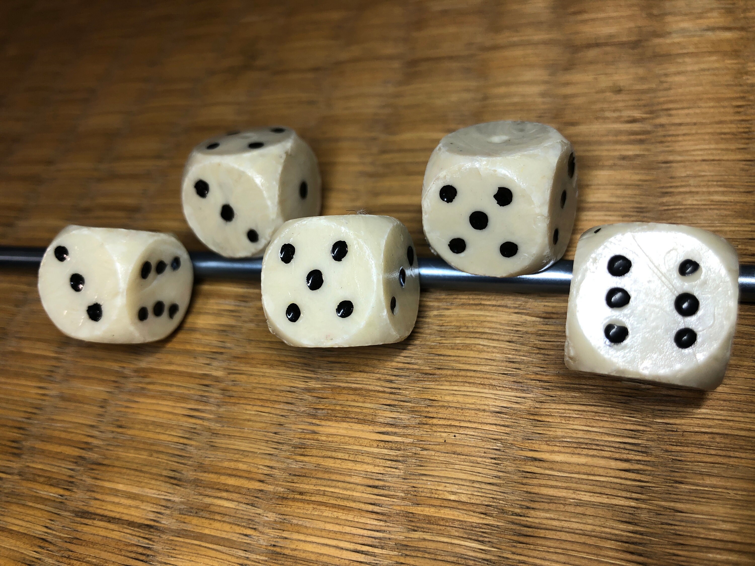 Timeless Treasure: Rare Matching Set of 5 Vintage Chinese Onyx Gaming ...