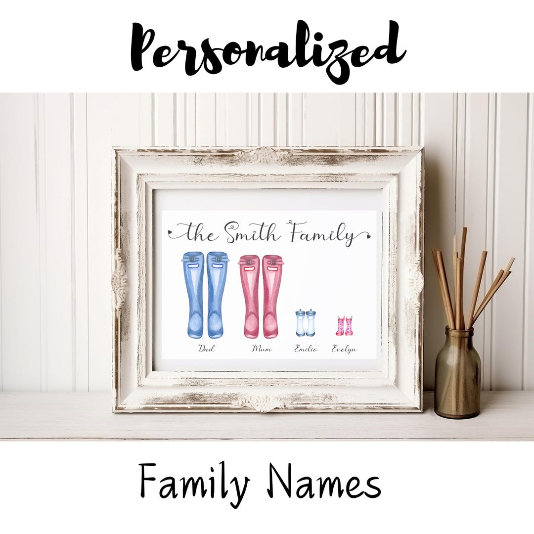 Personalized Family Poster for Entrance Hall Wall or Counter Top Decor ...