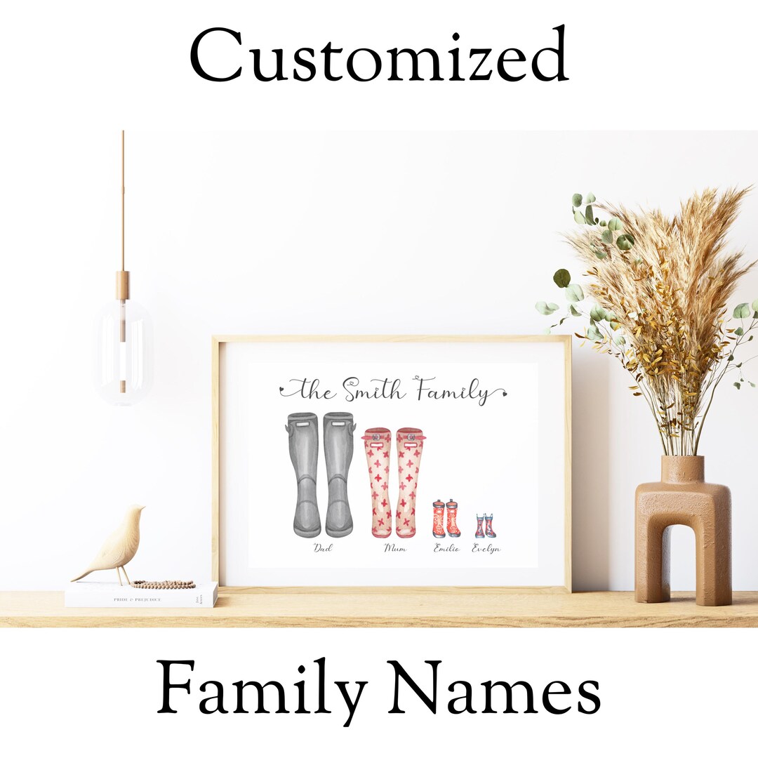 Personalized Family Poster for Entrance Hall Wall or Counter Top Decor ...