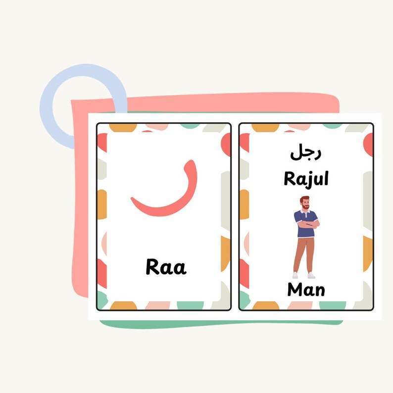 Arabic Alphabet Flash Cards: Islamic Learning for Muslim Kids (digital ...