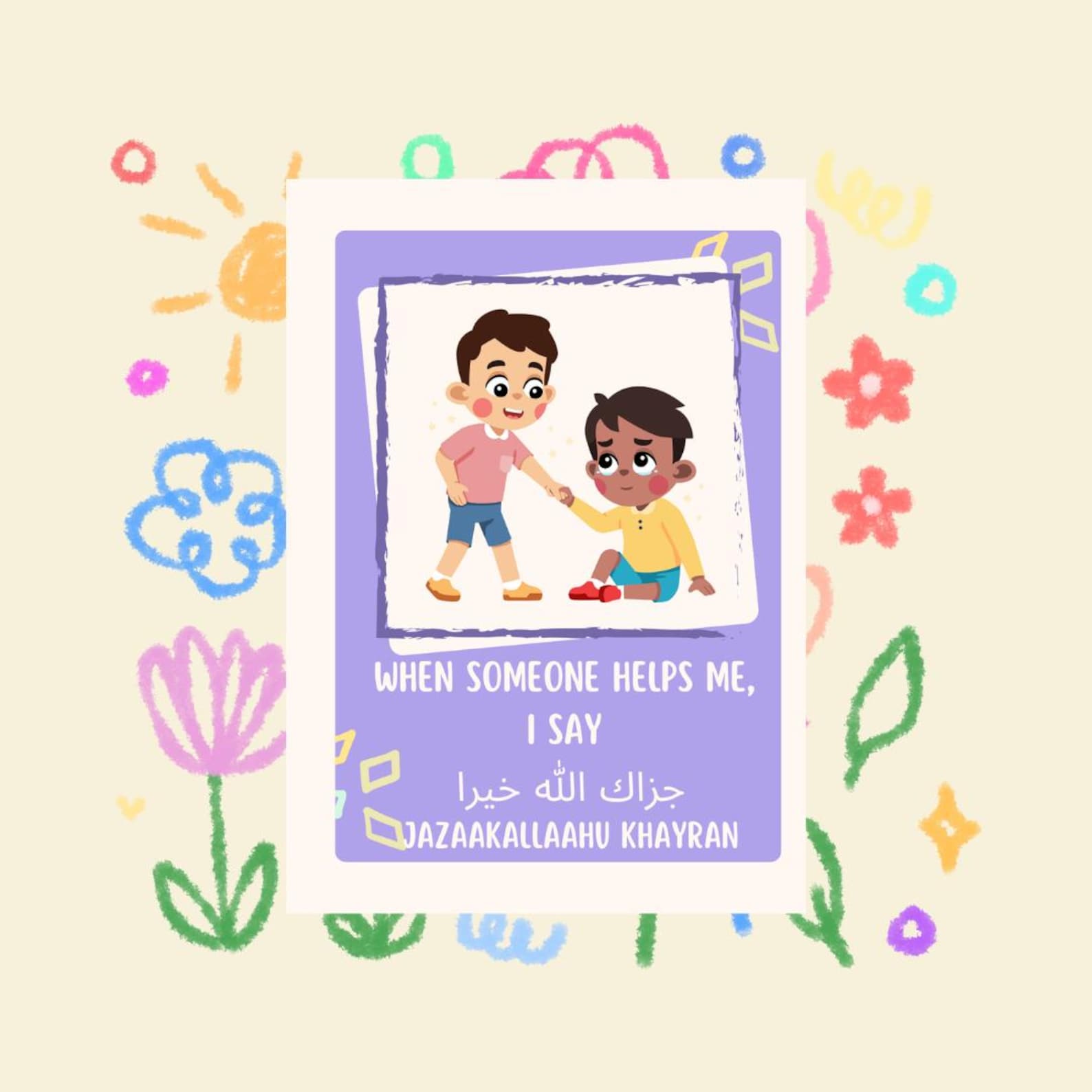 Kids Good Manners Cards Islamic Adab & Etiquette Learning Arabic ...