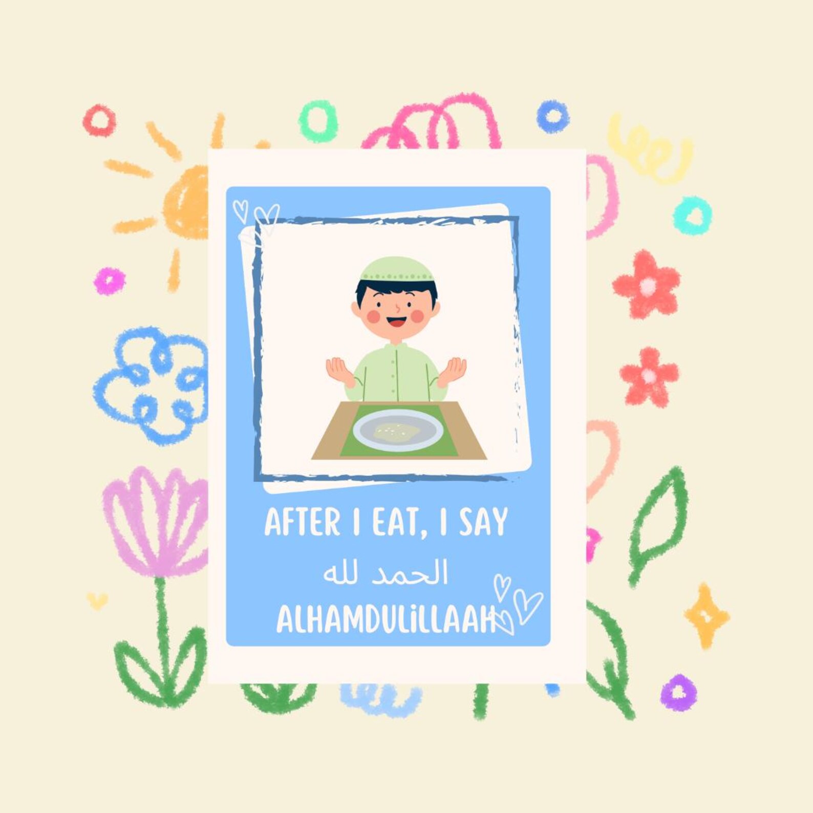 Kids Good Manners Cards Islamic Adab & Etiquette Learning Arabic ...