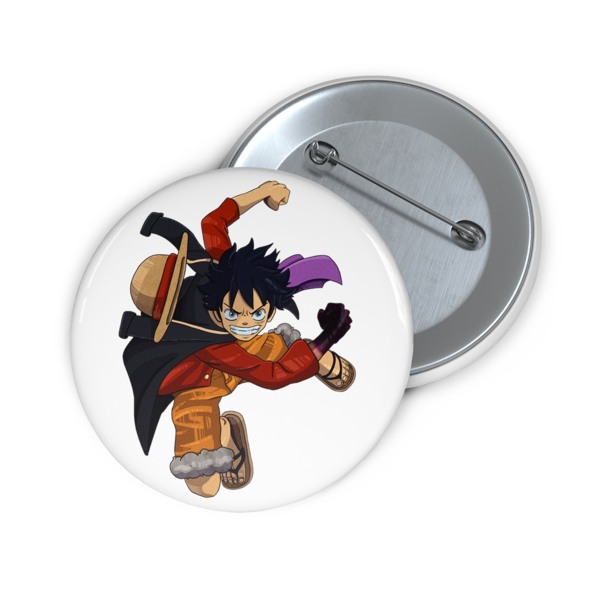 Monkey D. Luffy One Piece Button, Anime Pin - Etsy