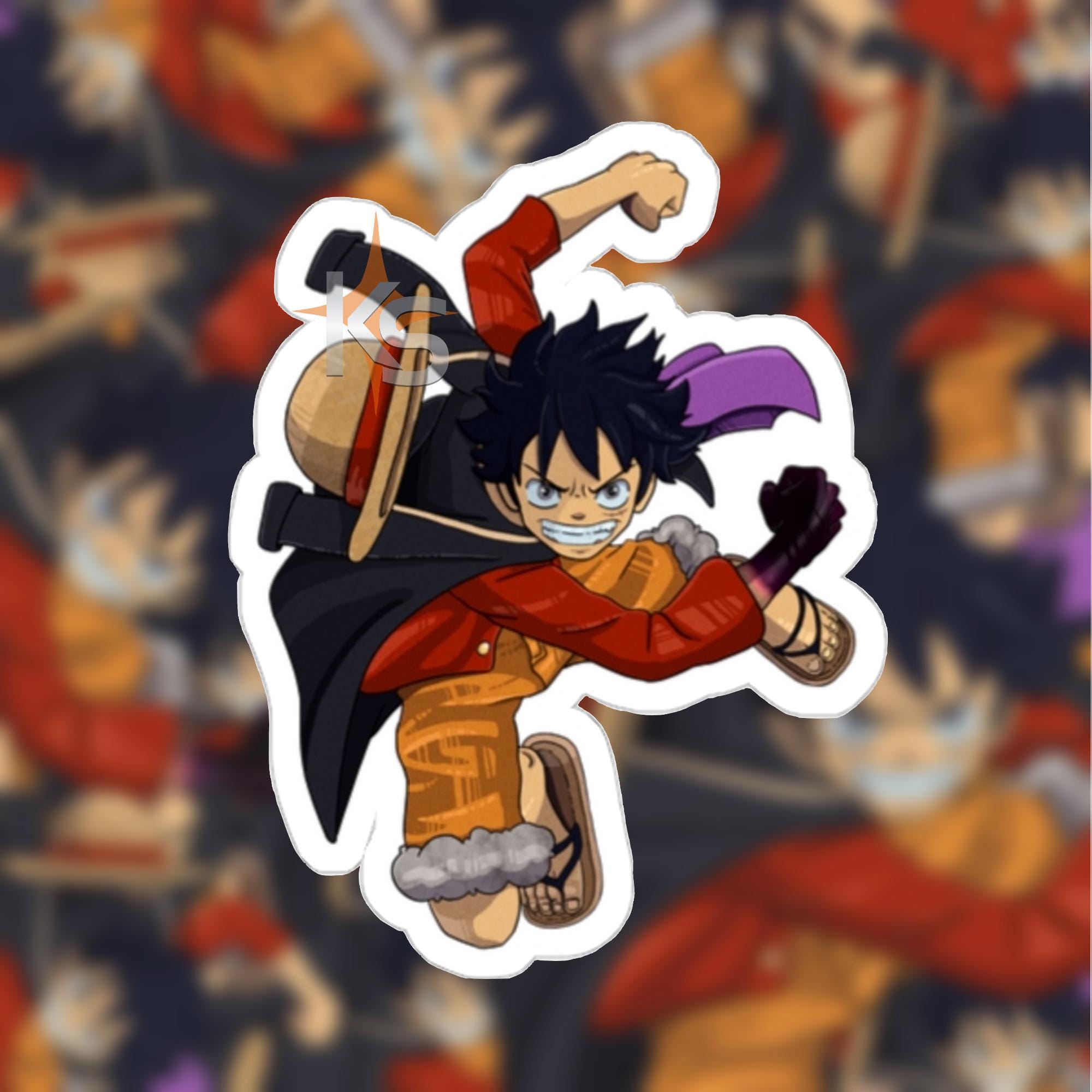 One Piece Monkey D. Luffy Sticker Sticker - Etsy
