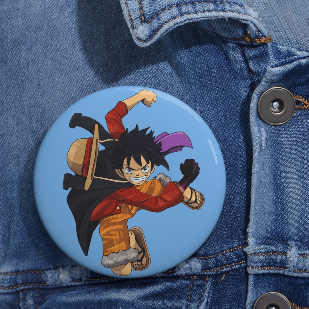 Monkey D. Luffy One Piece Button, Anime Pin - Etsy