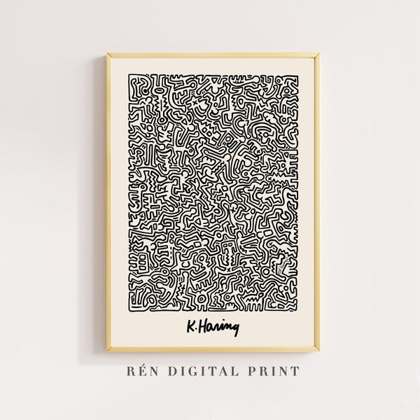 Keith Herring Wall Art - Etsy