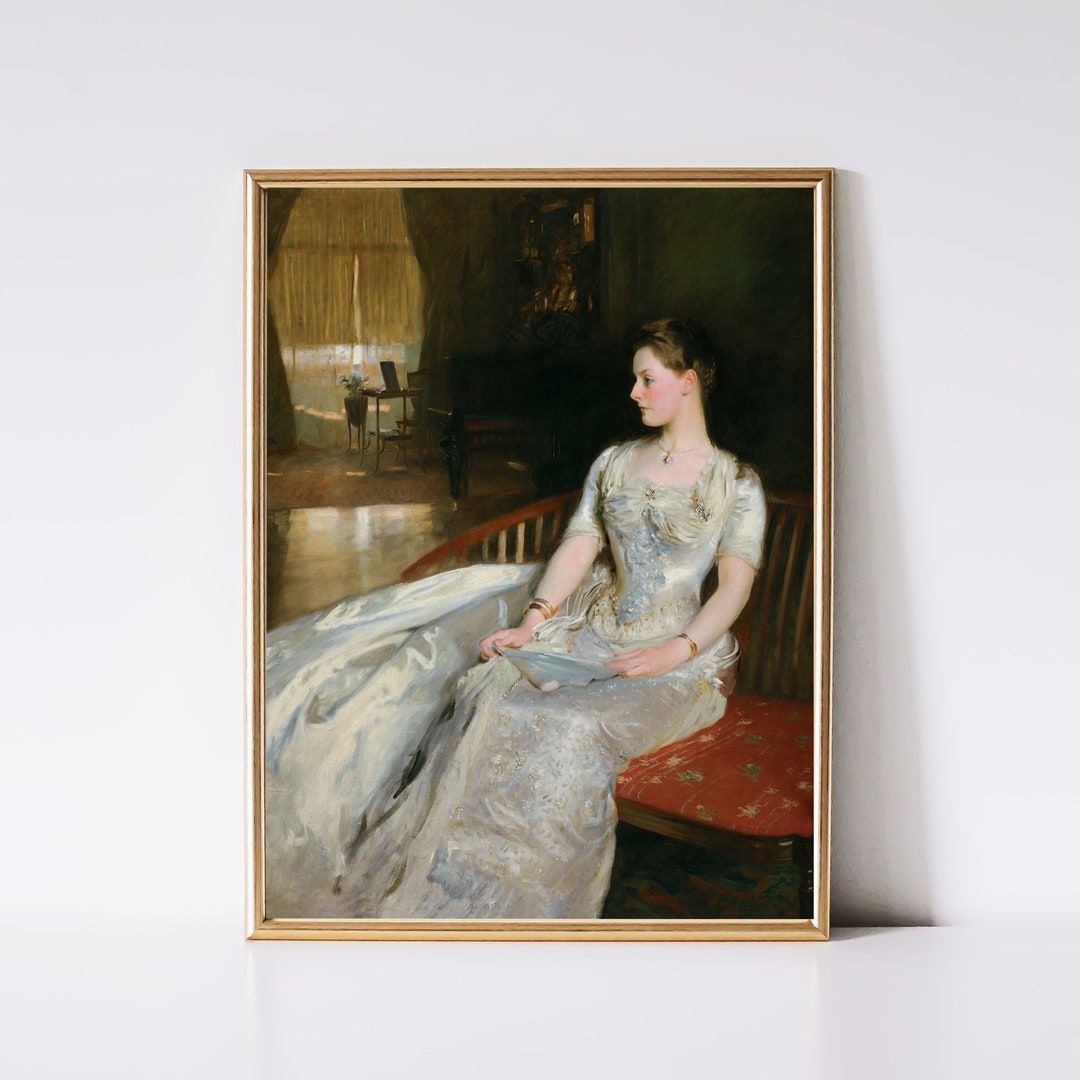 Vintage Portrait Print Antique Woman Portrait Painting - Etsy