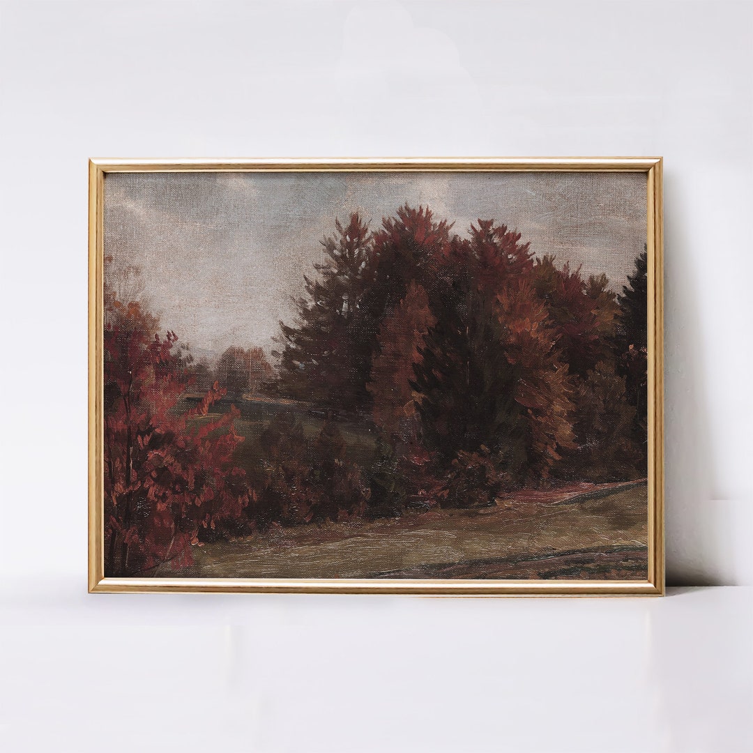 Autumn Landscape Downloadable Art Rustic Fall Printable Wall Art Warm ...