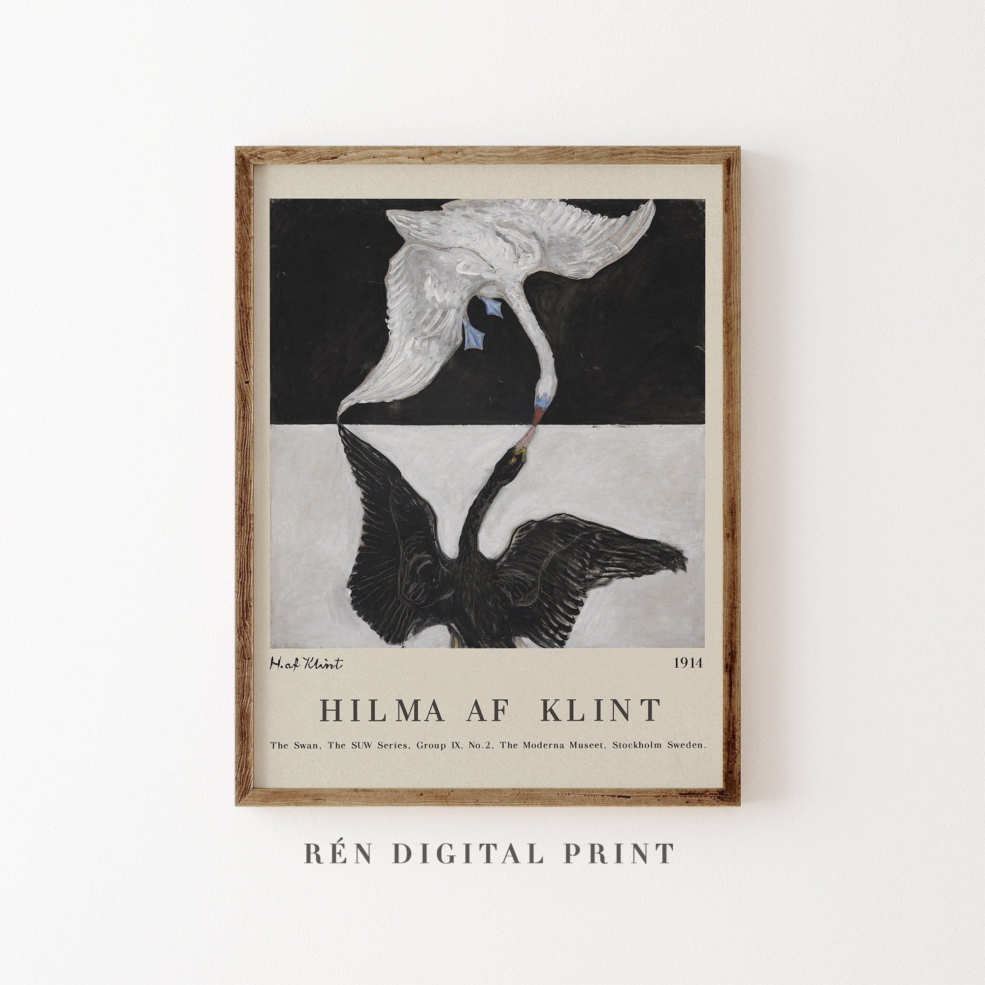 Hilma Af Klint Swan Poster Printable Wall Art Hima Af Klint Print ...
