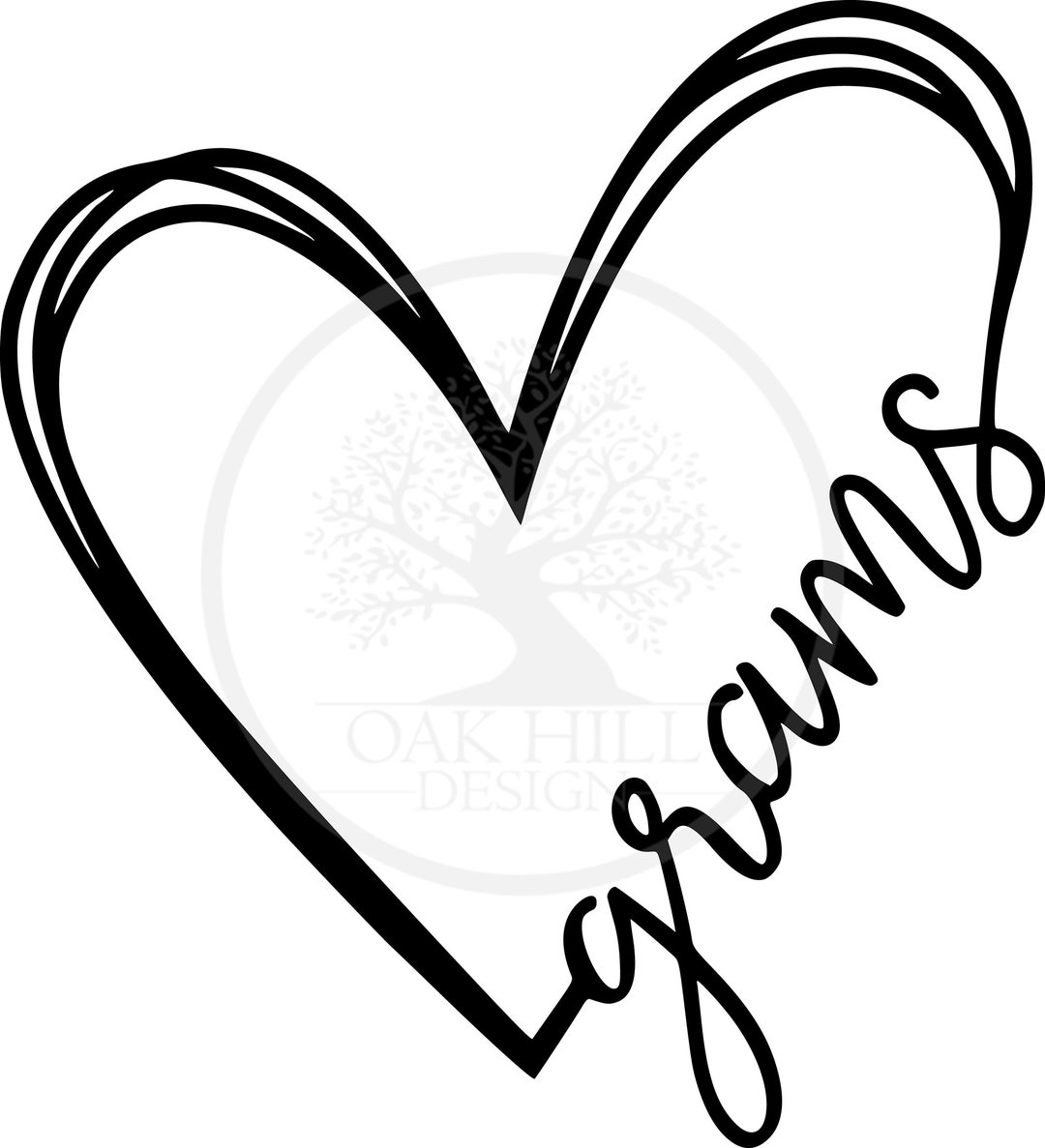 Grams Heart, Svg, Png, Dxf, Eps Files Included, Gift Idea, Mother's Day ...