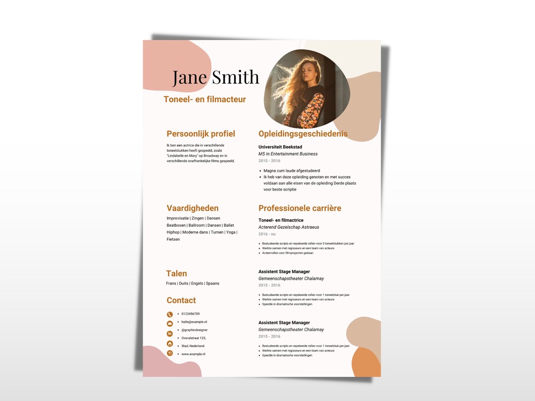 Jane CV Template - Etsy