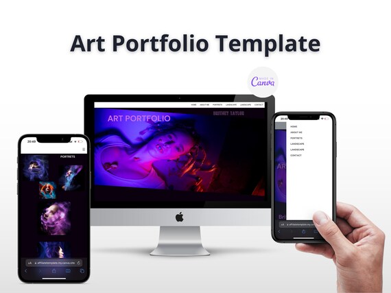 Art Portfolio Website Template Customizable and Hosting With - Etsy