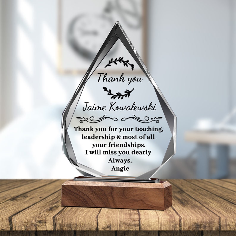 Handmade Personalized Wooden Acrylic Trophy Award Bespoke Design,custom ...