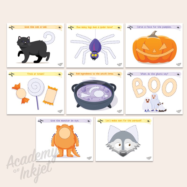 Halloween Playdough Mats, Spooky Printable Play-doh Activity, Preschool ...
