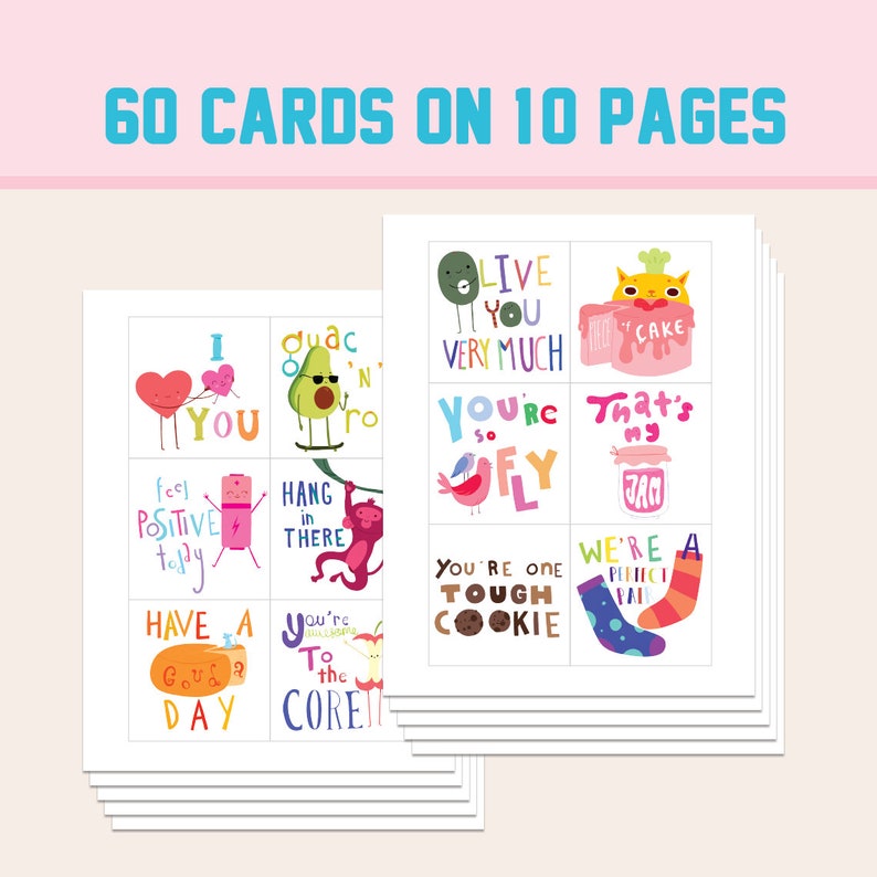 Printable Lunchbox Cards | Positive Notes | Inspiring Notes for Kids ...