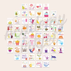 Printable Lunchbox Cards | Positive Notes | Inspiring Notes for Kids ...