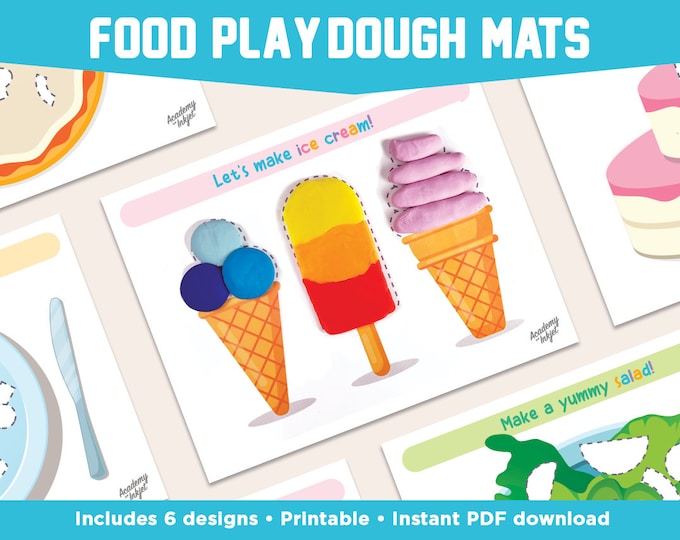 6 Sweet Treats Play Dough Mats - Etsy