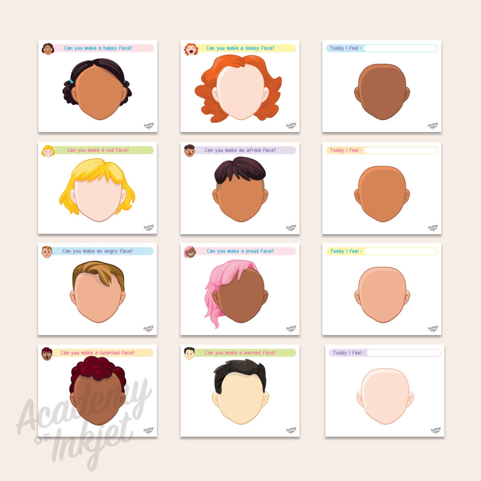 Emotion Playdough Mats, Printable Play-doh Activity, Montessori ...