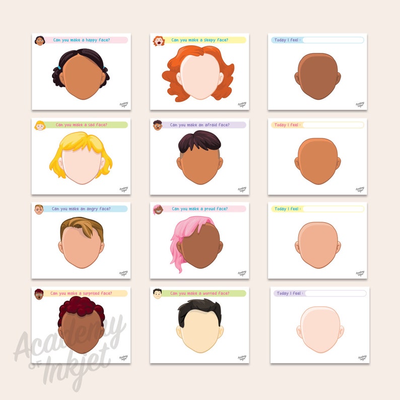 Emotion Playdough Mats, Printable Play-doh Activity, Montessori ...