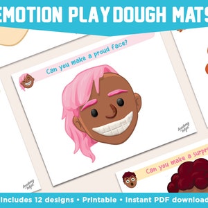 Emotion Playdough Mats, Printable Play-doh Activity, Montessori ...