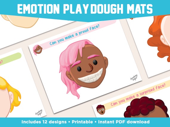 Emotion Playdough Mats Printable Play-doh Activity - Etsy UK
