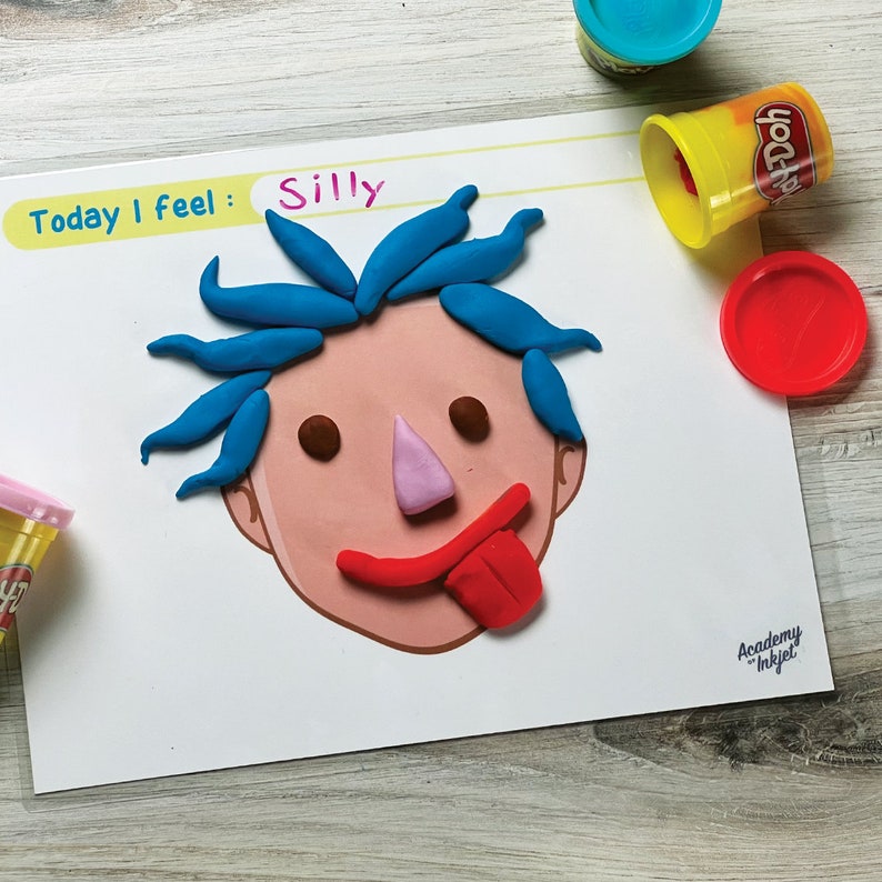 Emotion Playdough Mats, Printable Play-doh Activity, Montessori ...