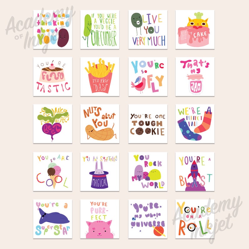 Printable Lunchbox Cards Positive Notes Inspiring Notes - Etsy
