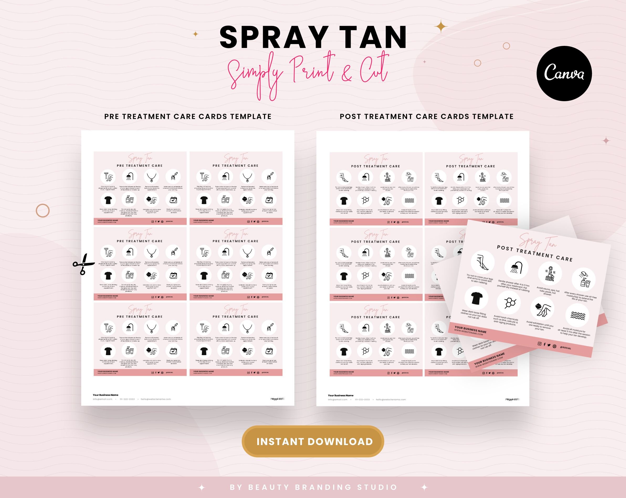 Editable Spray Tan Forms, Spray Tanning Consultation Consent Forms ...