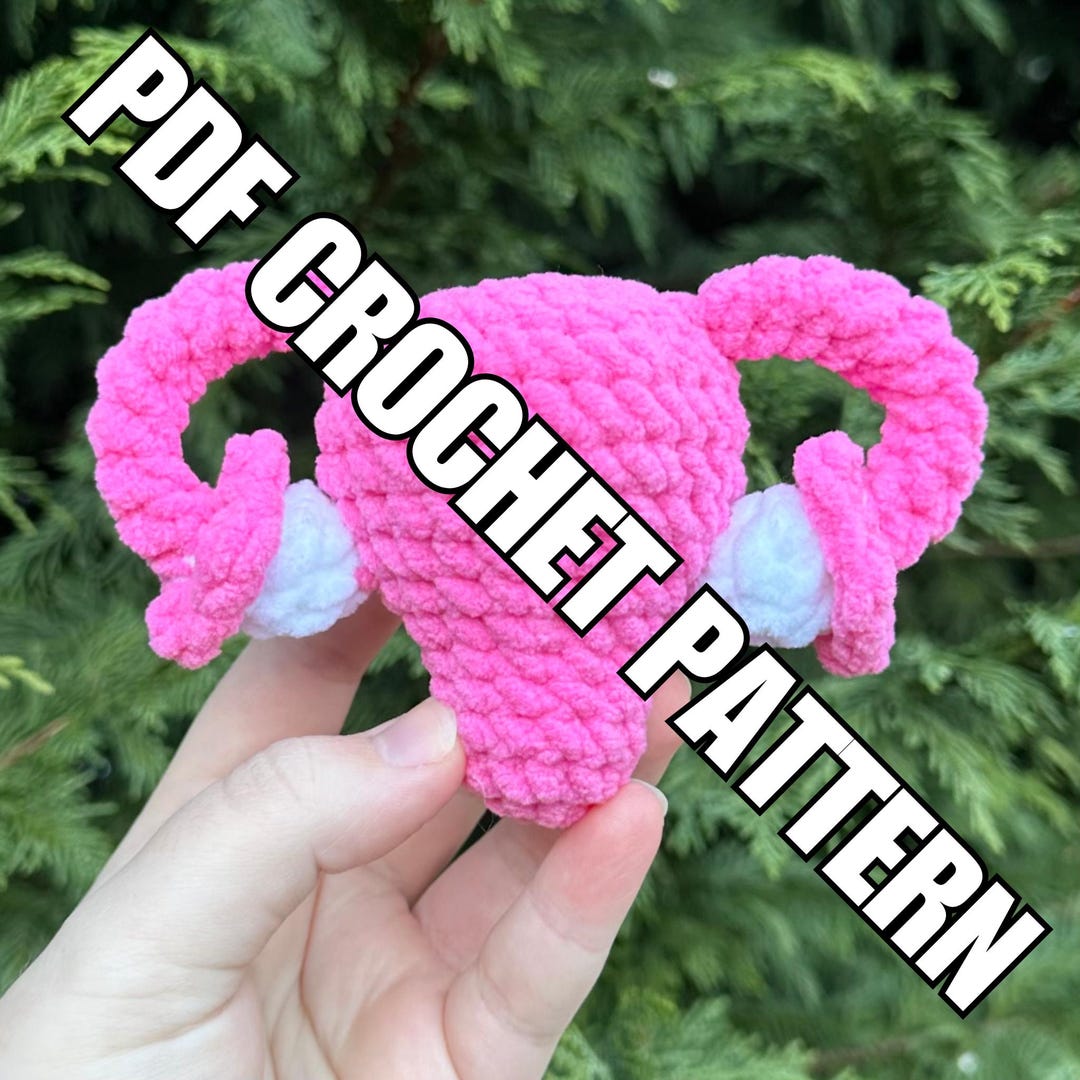 No Sew Mini Uterus Crochet Pattern, Period Crochet, Amigurumi Uterus ...