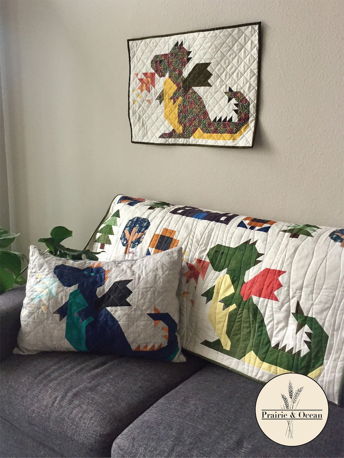 Boris the Dragon Quilt Pattern - Etsy