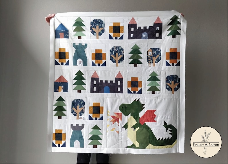 Boris the Dragon Quilt Pattern - Etsy
