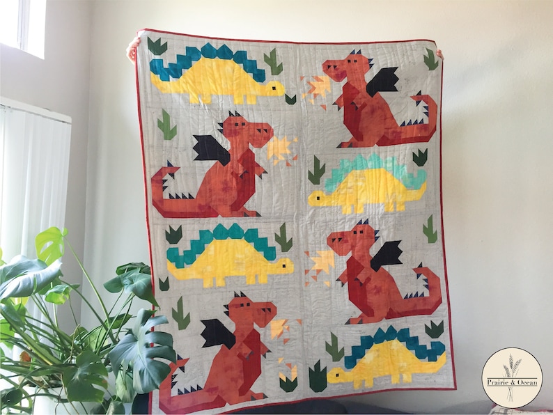 Boris the Dragon Quilt Pattern - Etsy