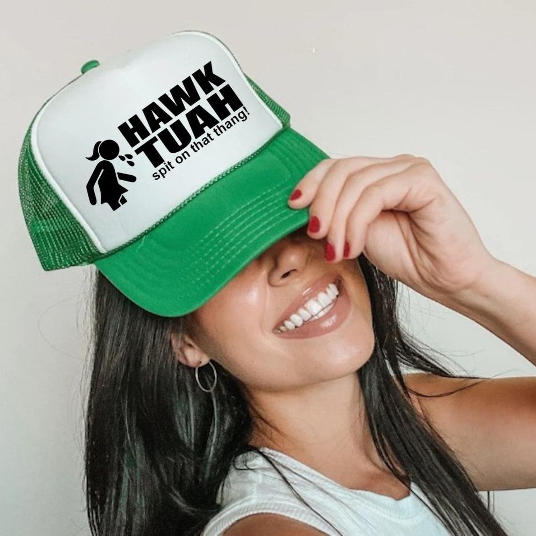Hawk Tuah Girl Viral Video Funny Girl Theme Trucker Hat Snapback Cap ...