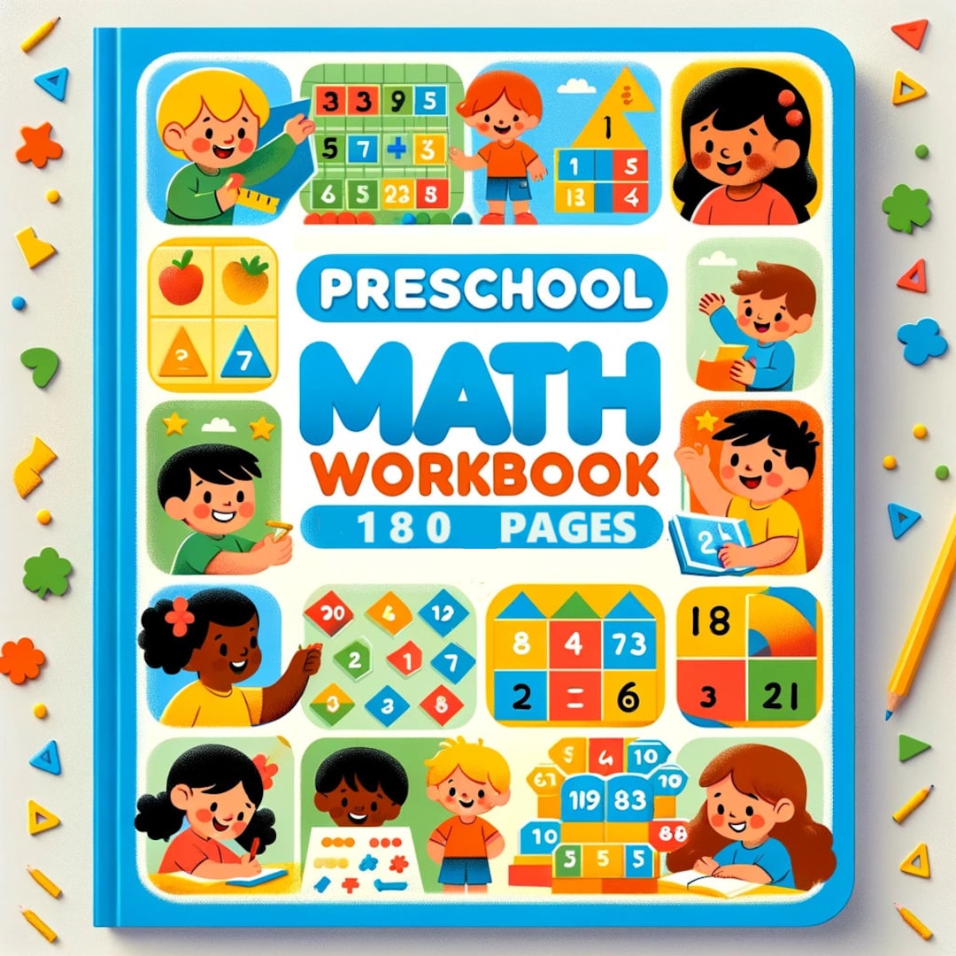 180 Pages of Preschool Math Digital Worksheets Whole Year of Math With ...