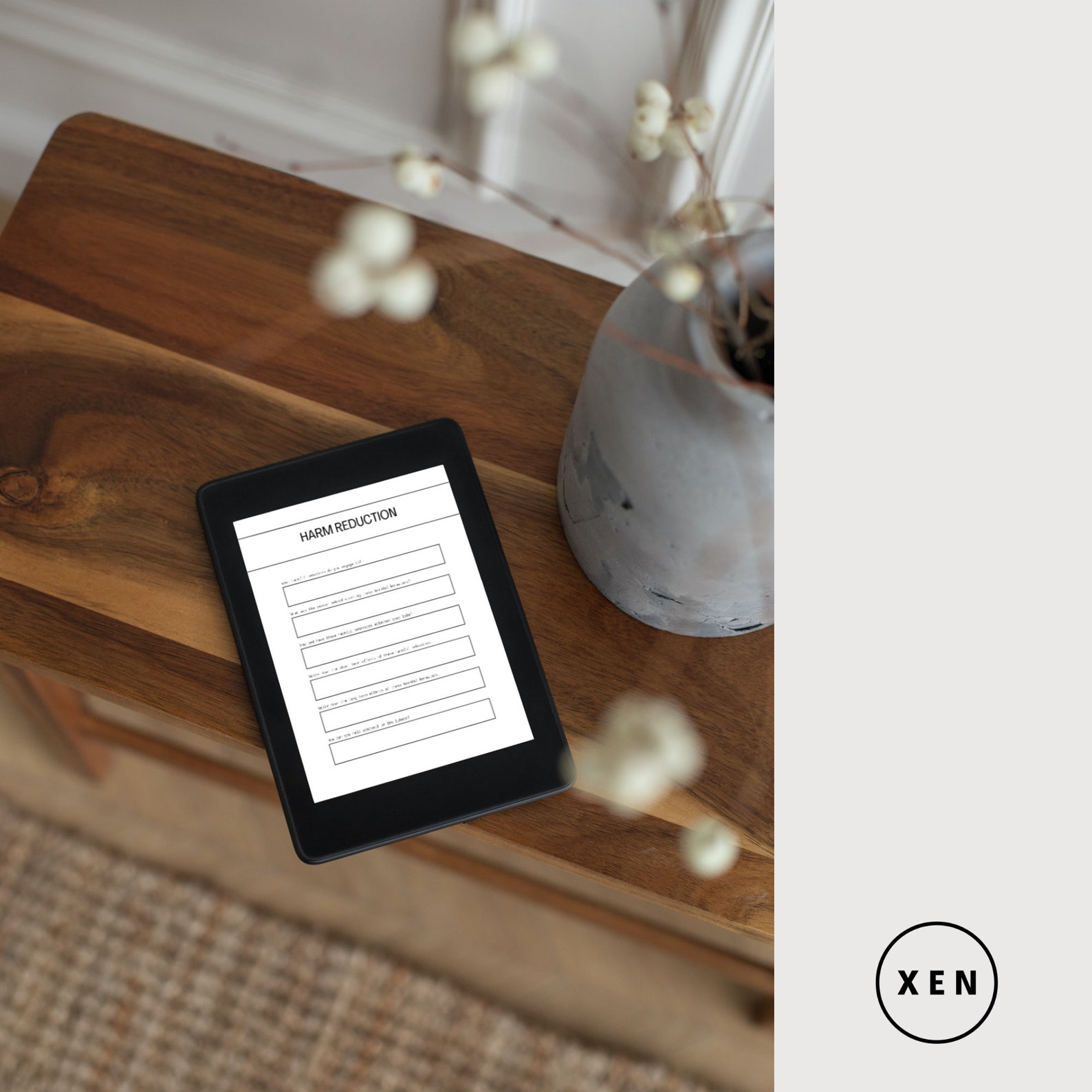 Harm Reduction Worksheet, Self Help Printable Worksheet, Therapy ...