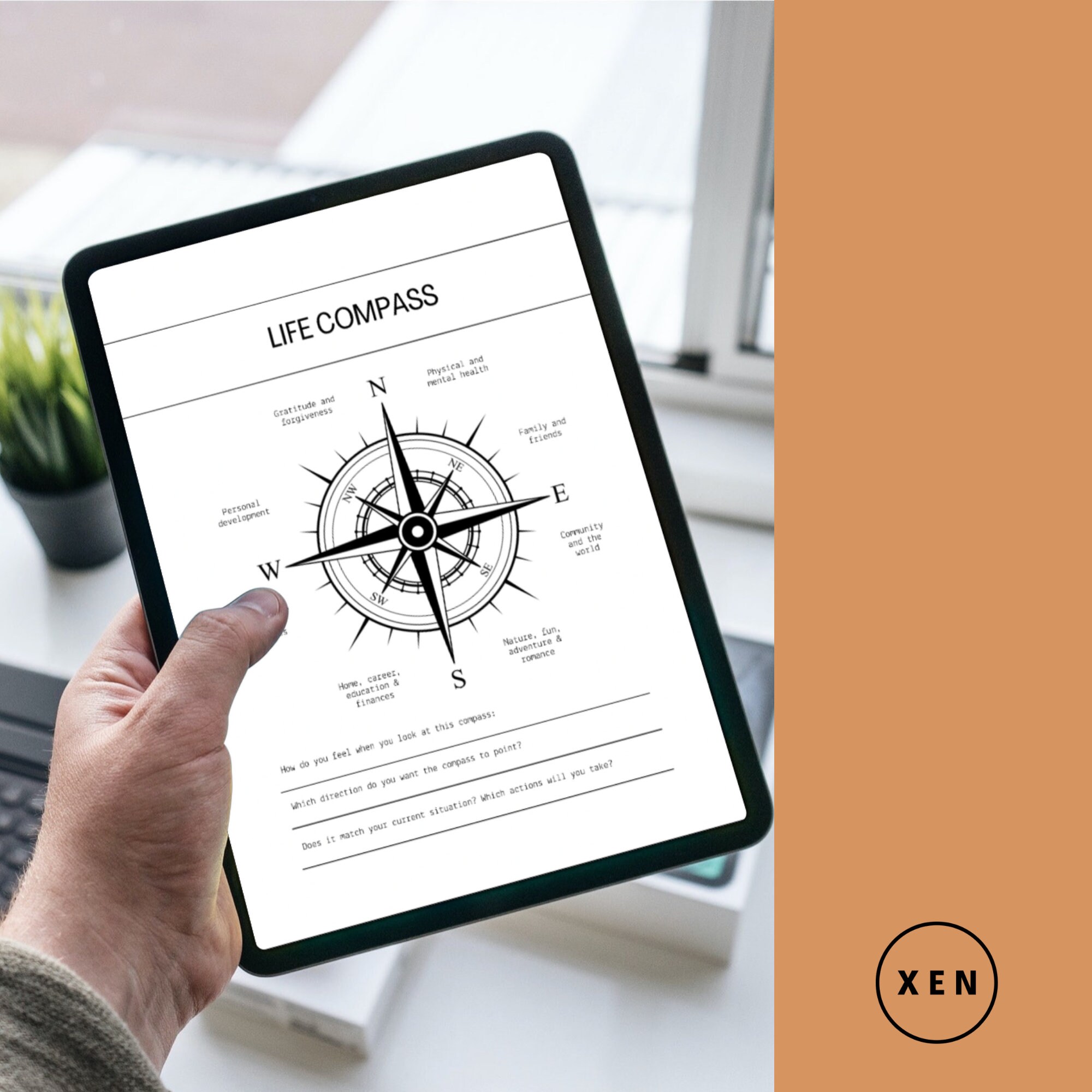 Life Compass Therapy Worksheet Mental Health Therapy - Etsy