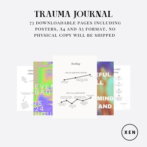 Trauma Journal, Therapy Worksheets, Bundle, Self Help, Self Care ...