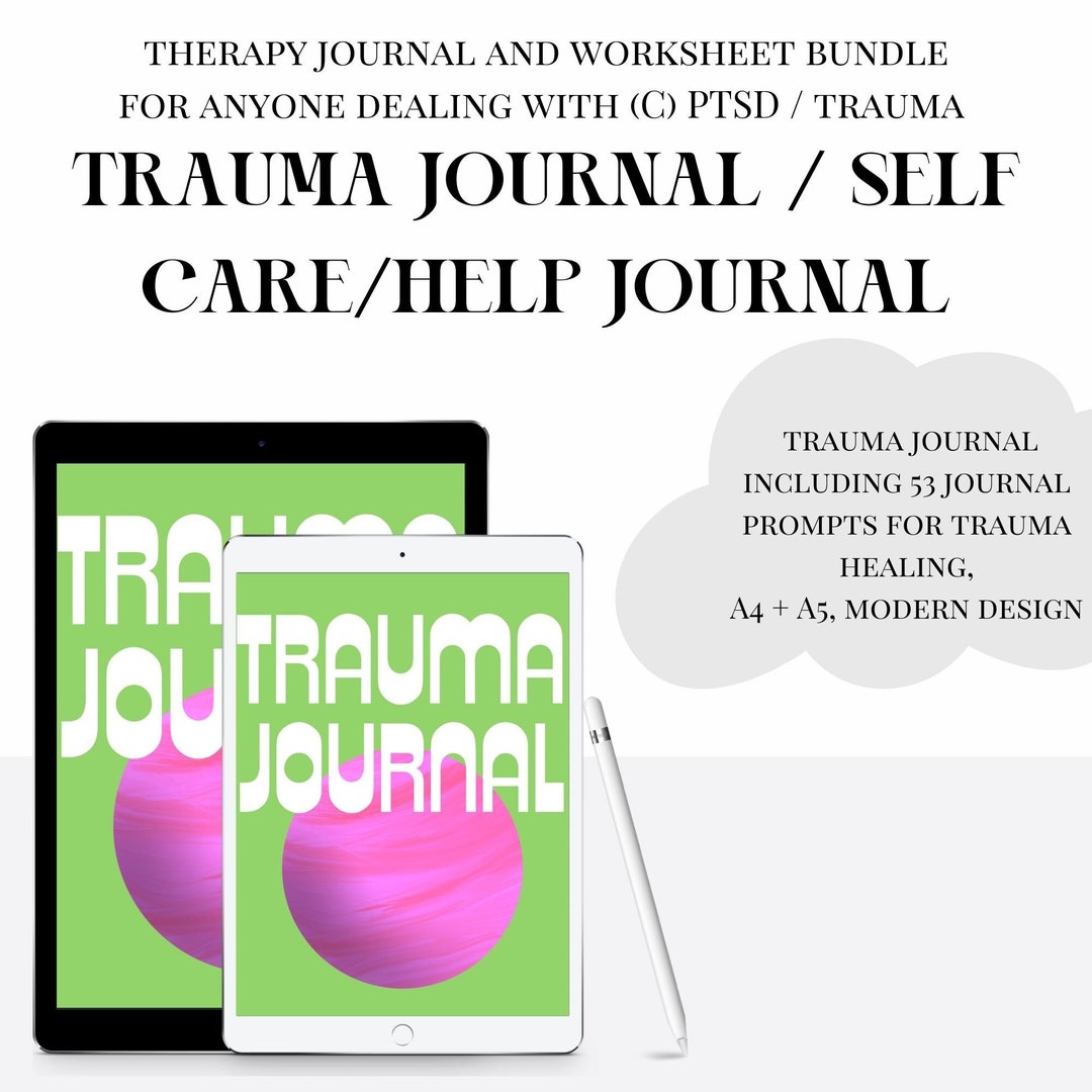 Trauma Journal, Therapy Worksheets, Bundle, Self Help, Self Care ...