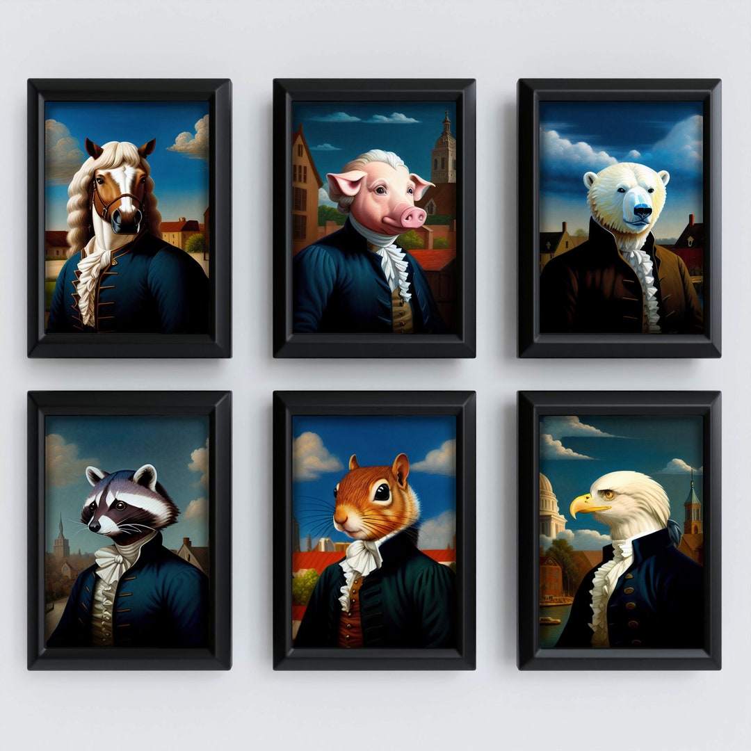 Animal Presidents Funny History Posters Set of 6 Classroom Decorations ...