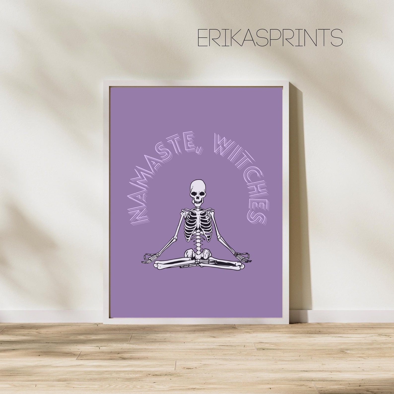 Halloween Namaste Witches Printables Yoga Studio Decor Print - Etsy