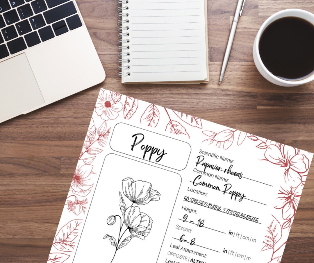 Wildflower Tracker PDF Printable Download - Etsy